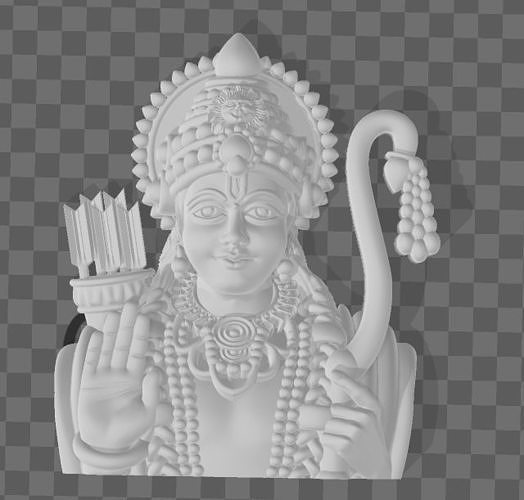 ram bhagavan gold silvet pendent locket 3D model 3D printable | CGTrader