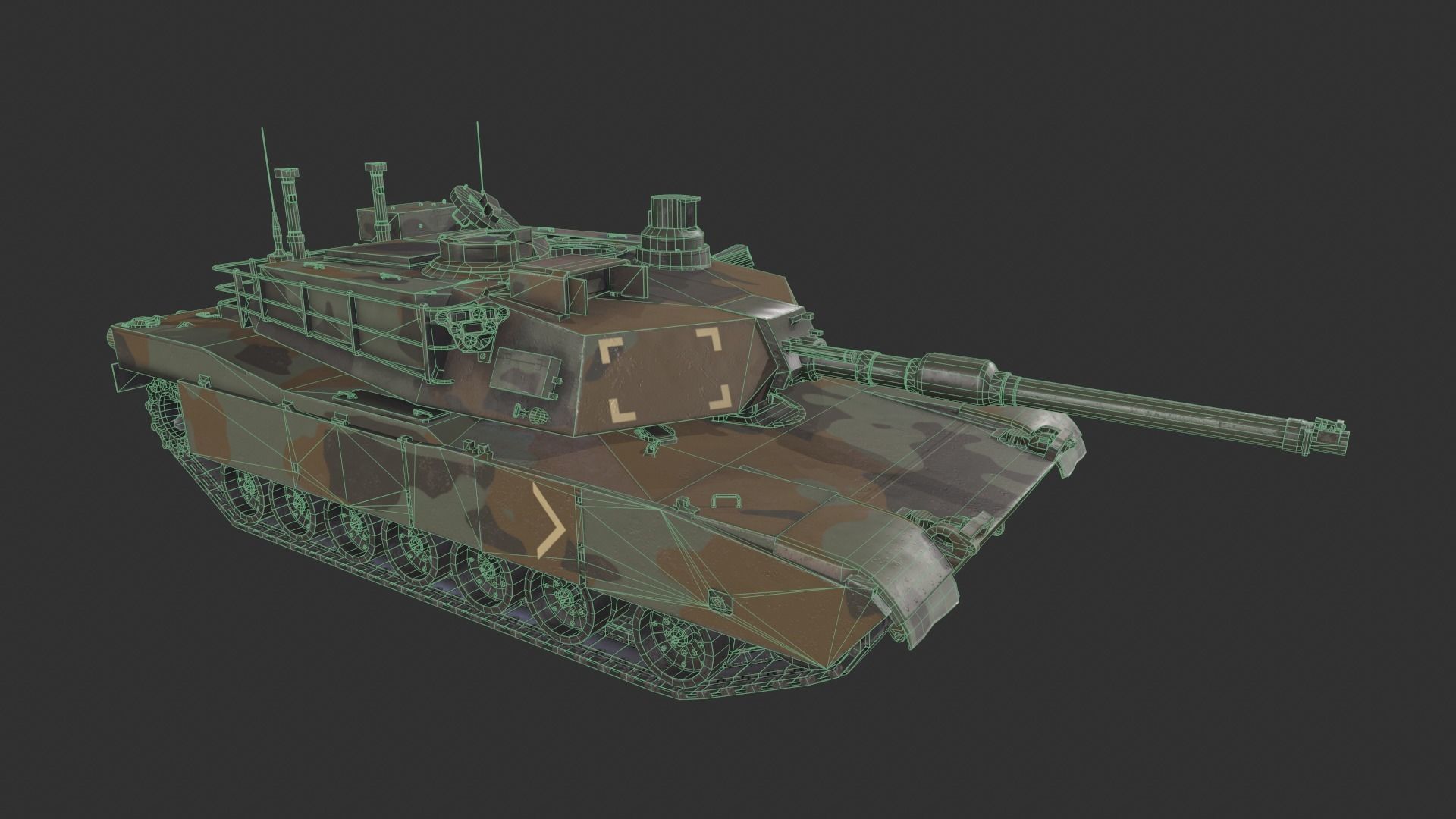 3D model M1A2 Abrams Tank VR / AR / low-poly | CGTrader