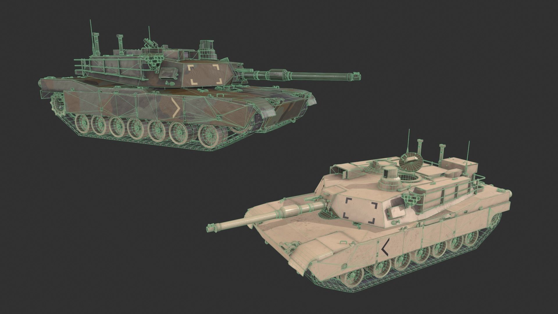 3D model M1A2 Abrams Tank VR / AR / low-poly | CGTrader