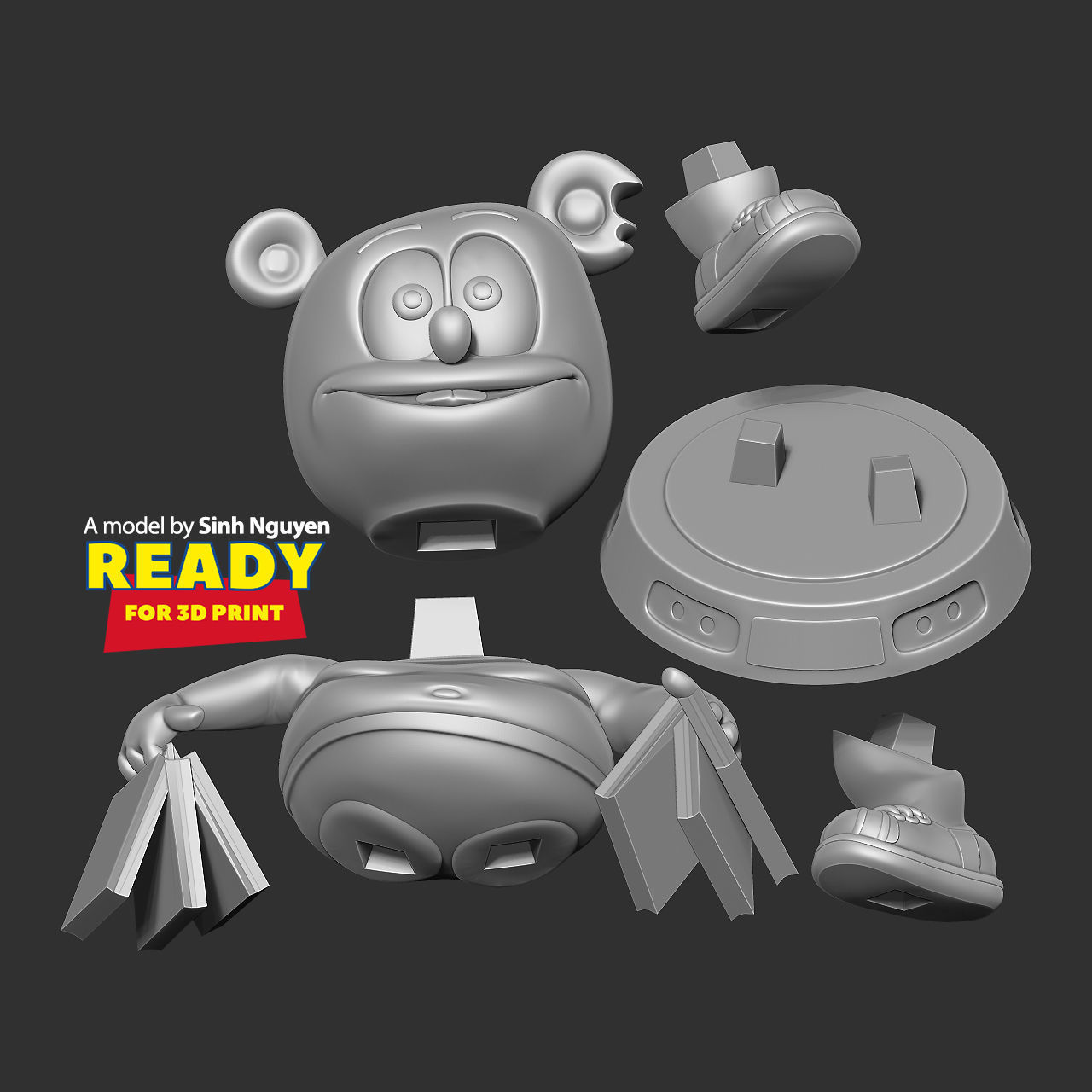 Gummy Bear 3D model 3D printable | CGTrader