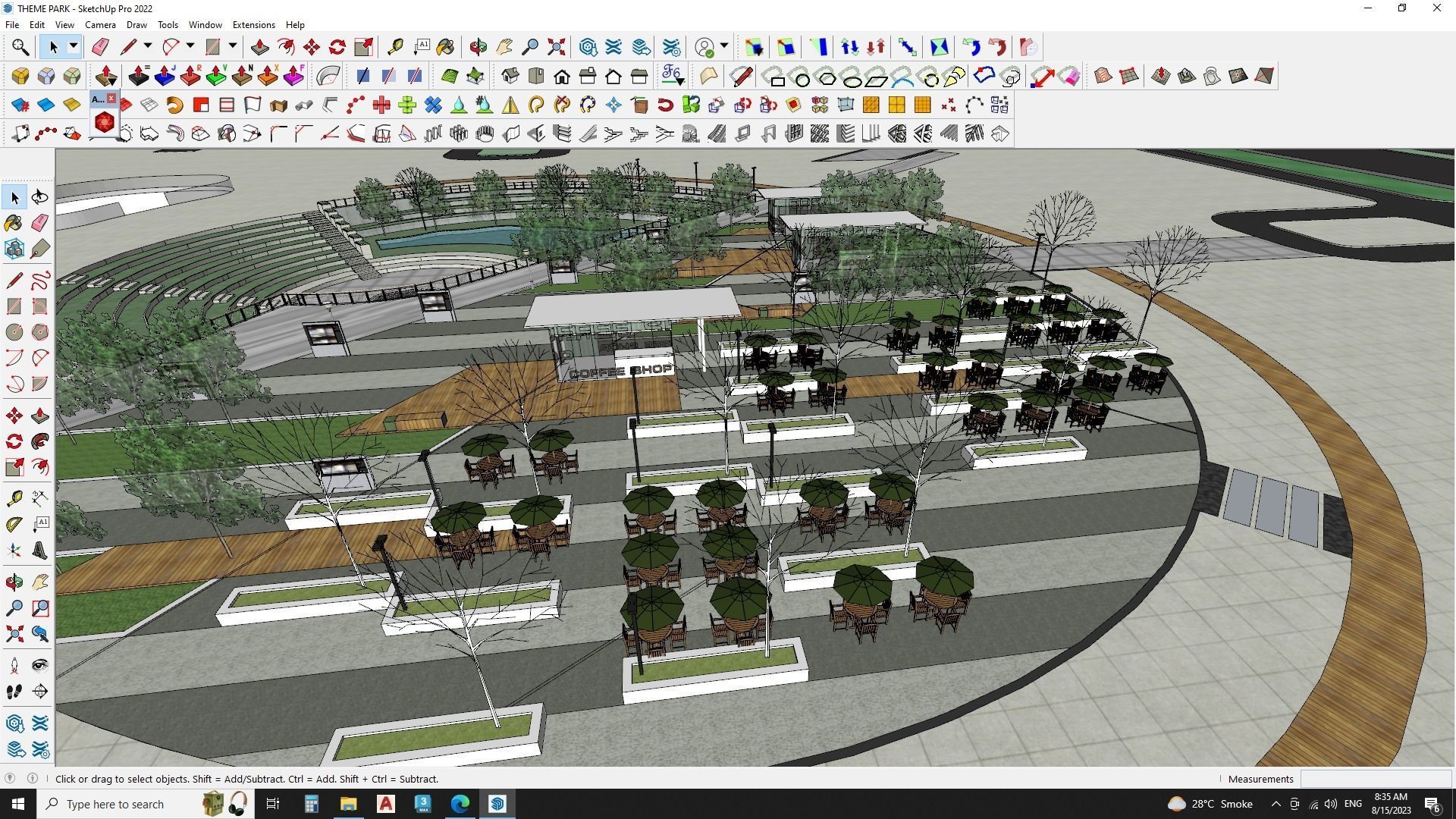 SketchUp landscape park 3D model | CGTrader