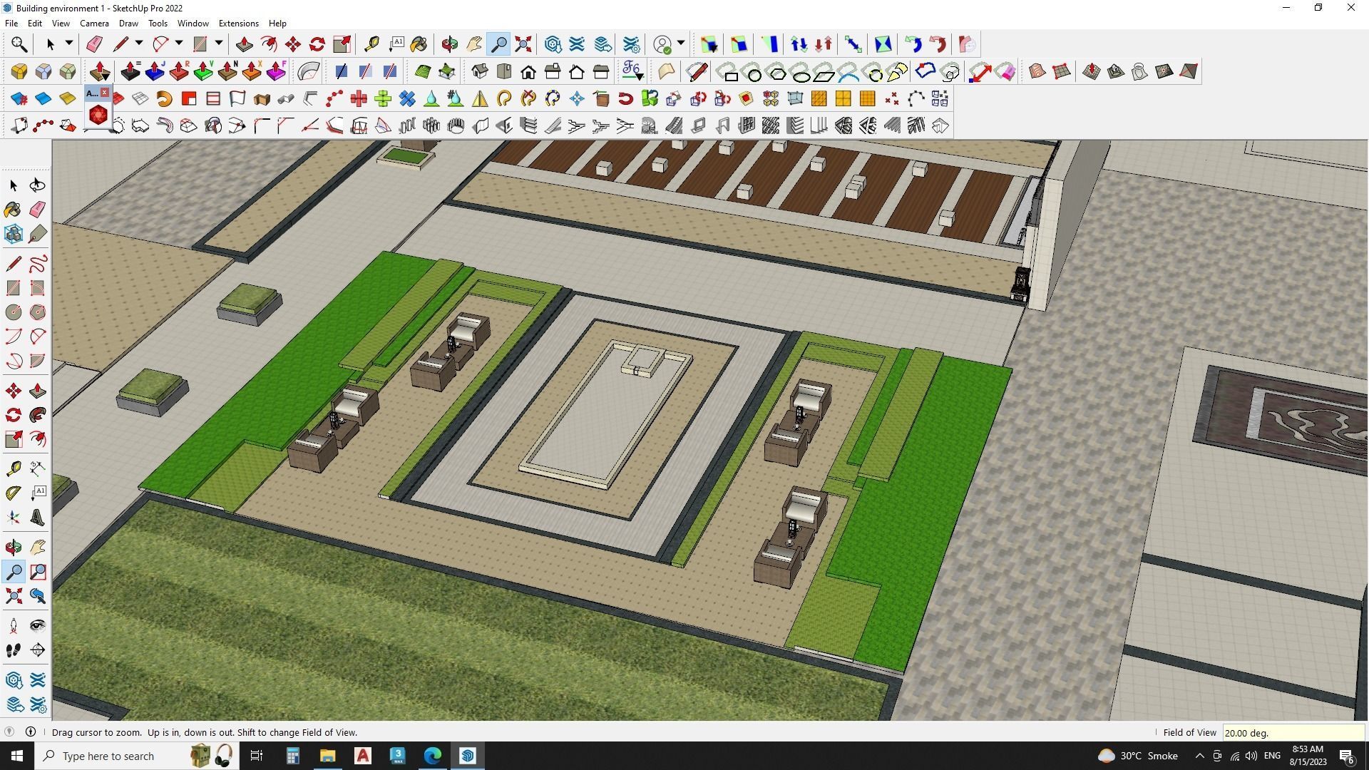 Sketchup shopping mall landscape 3d model 3D model | CGTrader