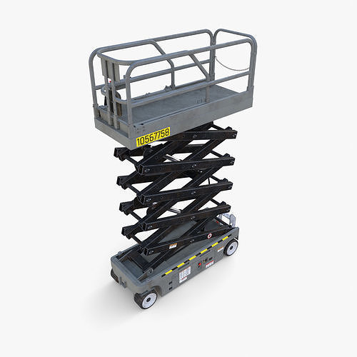 Electric Scissor Lift v3 3D model | CGTrader