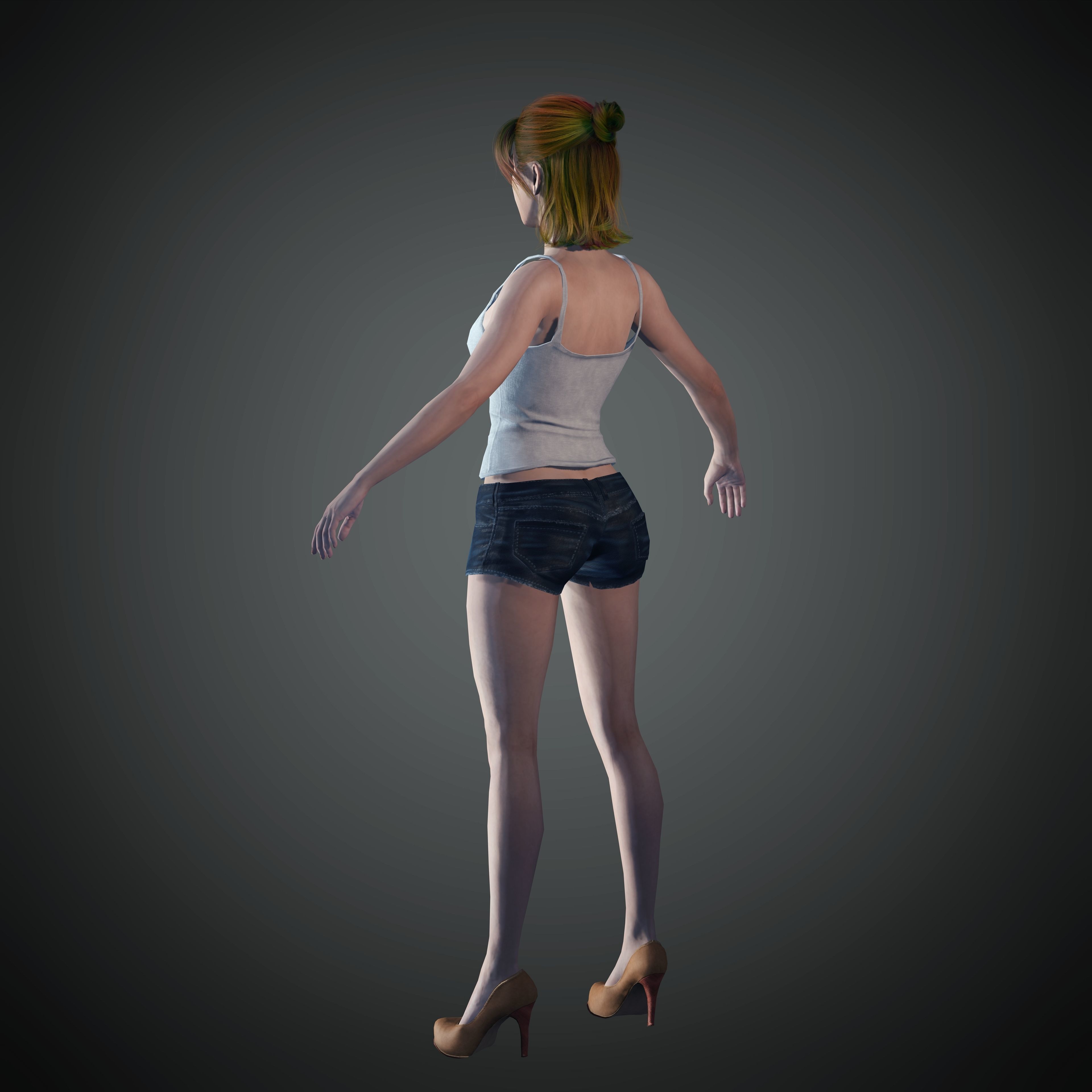 3D model Korean Female Character VR / AR / low-poly | CGTrader