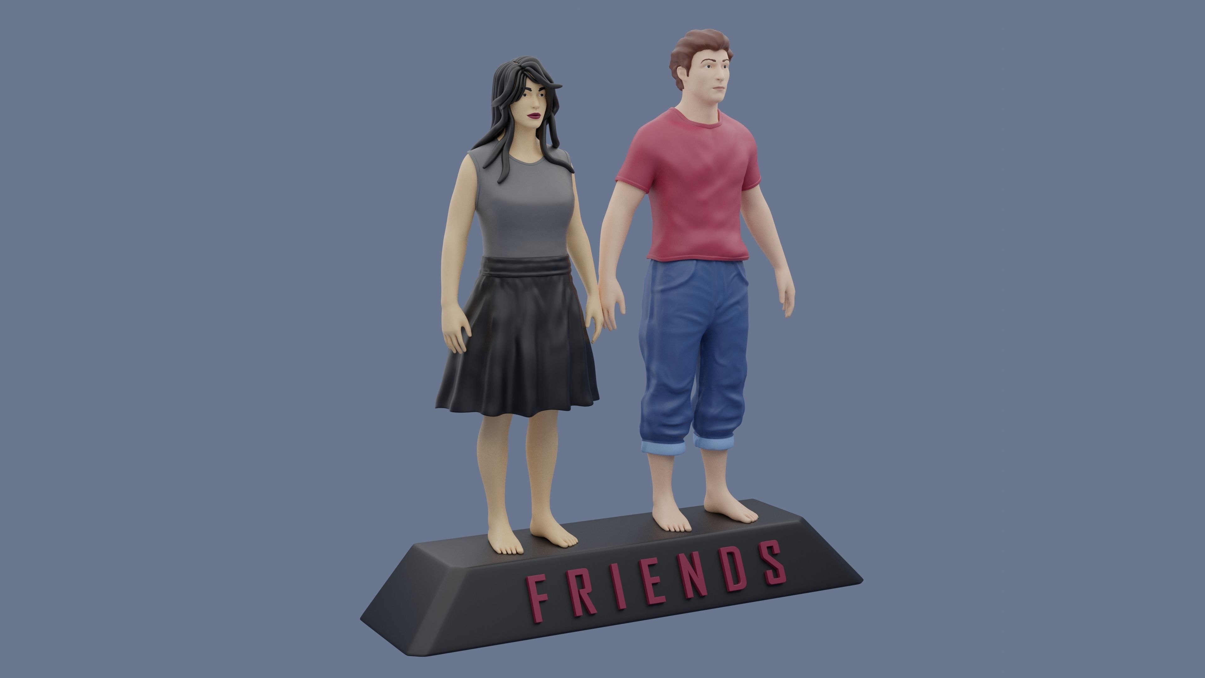 Friends 3D Model 3D model 3D printable | CGTrader