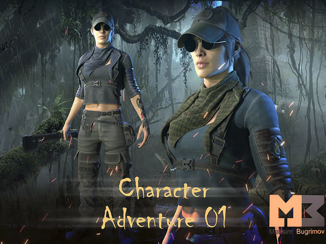 3D model Adventure Character 01 VR / AR / low-poly | CGTrader