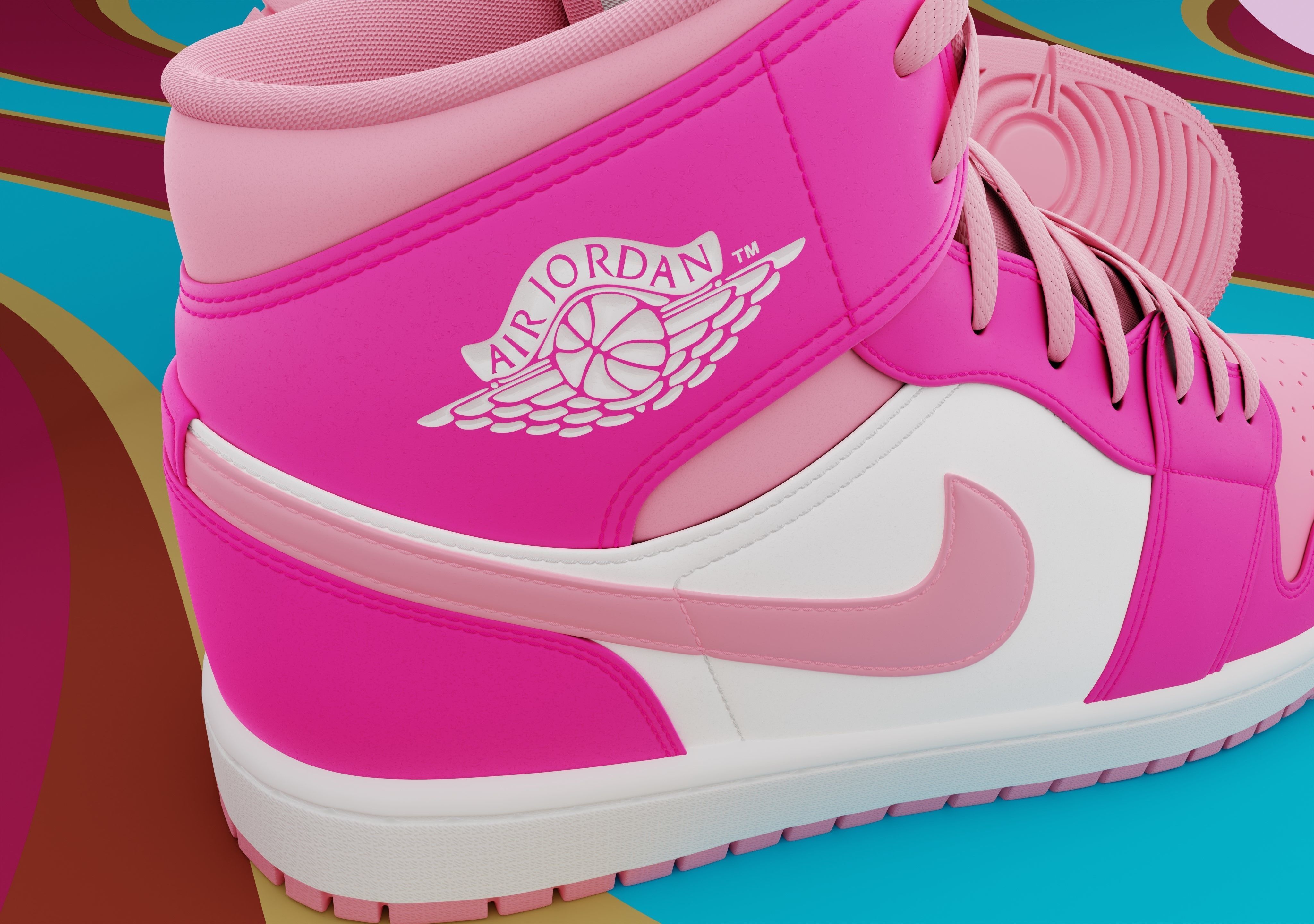 Air Jordan 1 Mid 3D model | CGTrader