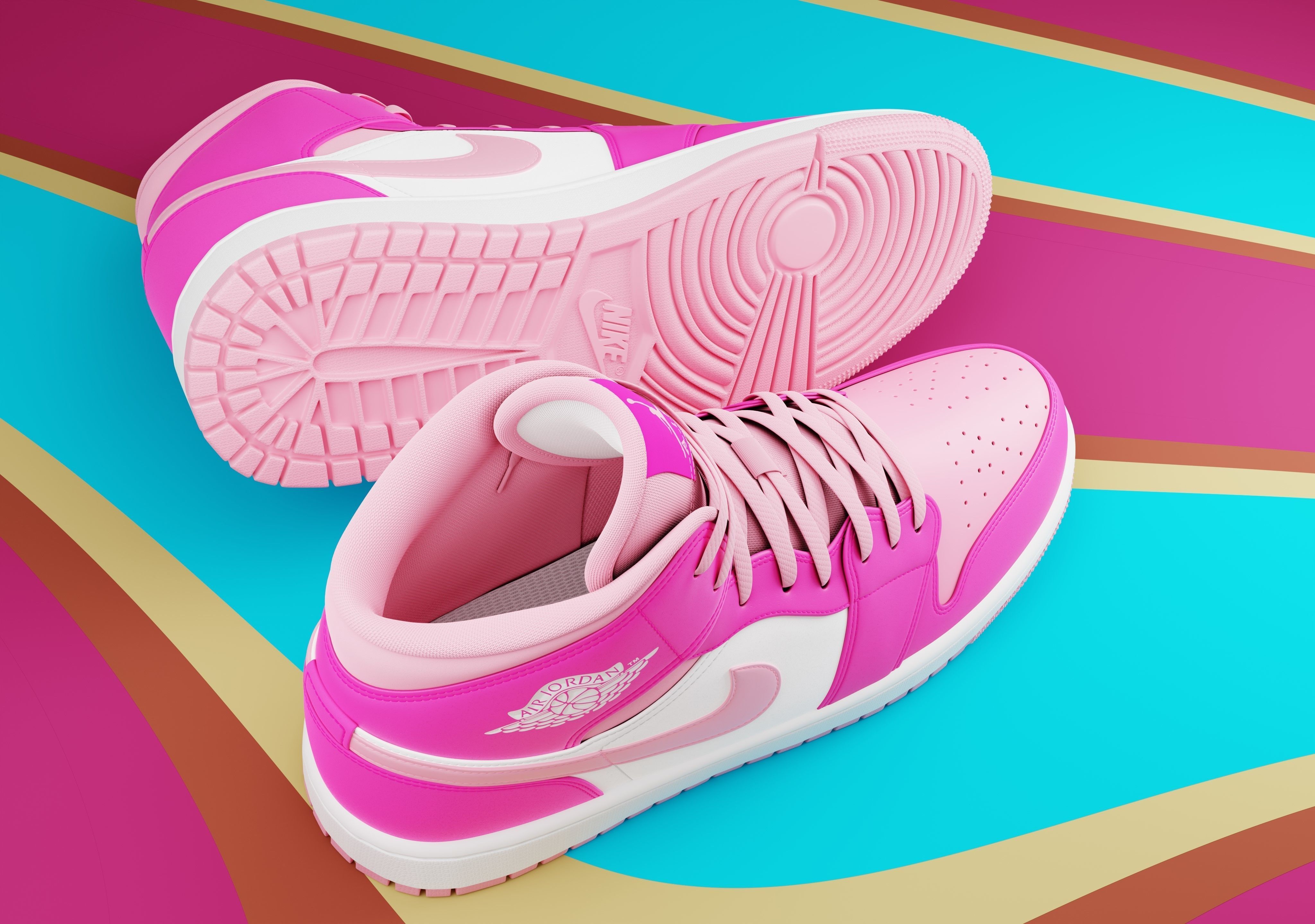 Air Jordan 1 Mid 3D model | CGTrader