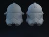 Phase 2 Clone Helmets and Vent Cut Options one-twelfth Scale 3D model ...