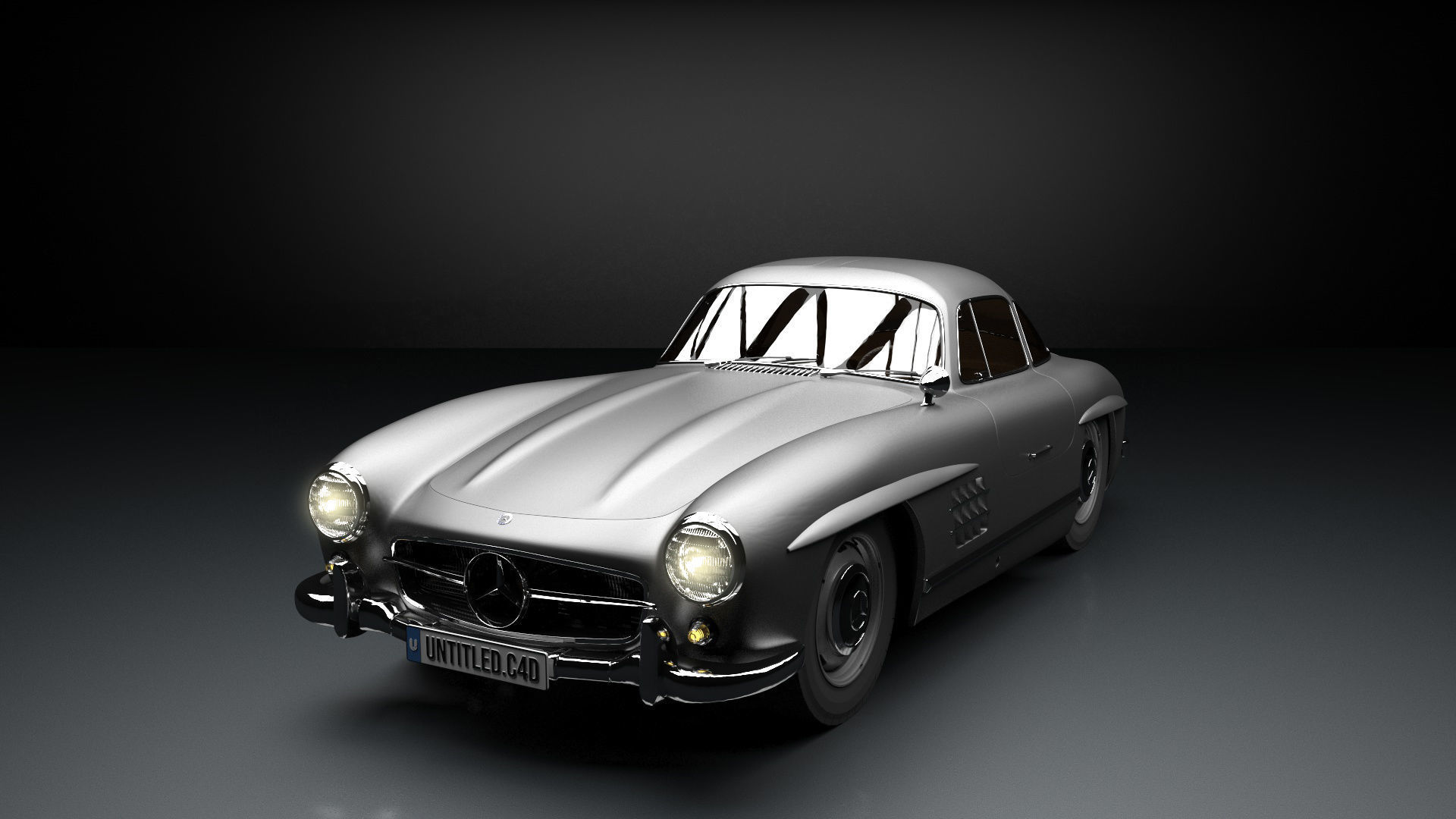 Mercedes Benz 300sl 1955 3D model | CGTrader