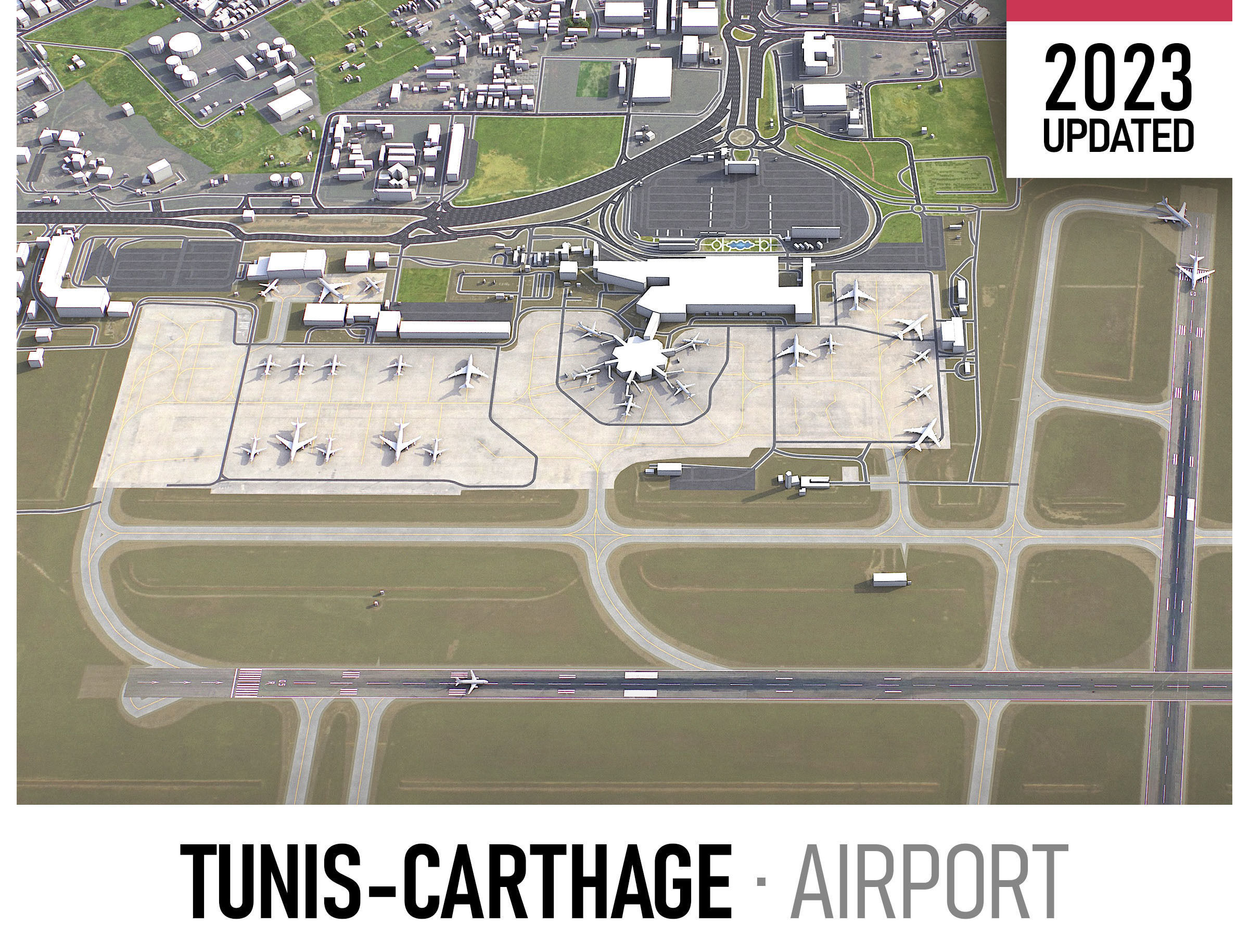 3D model Tunis - Carthage Airport VR / AR / low-poly | CGTrader