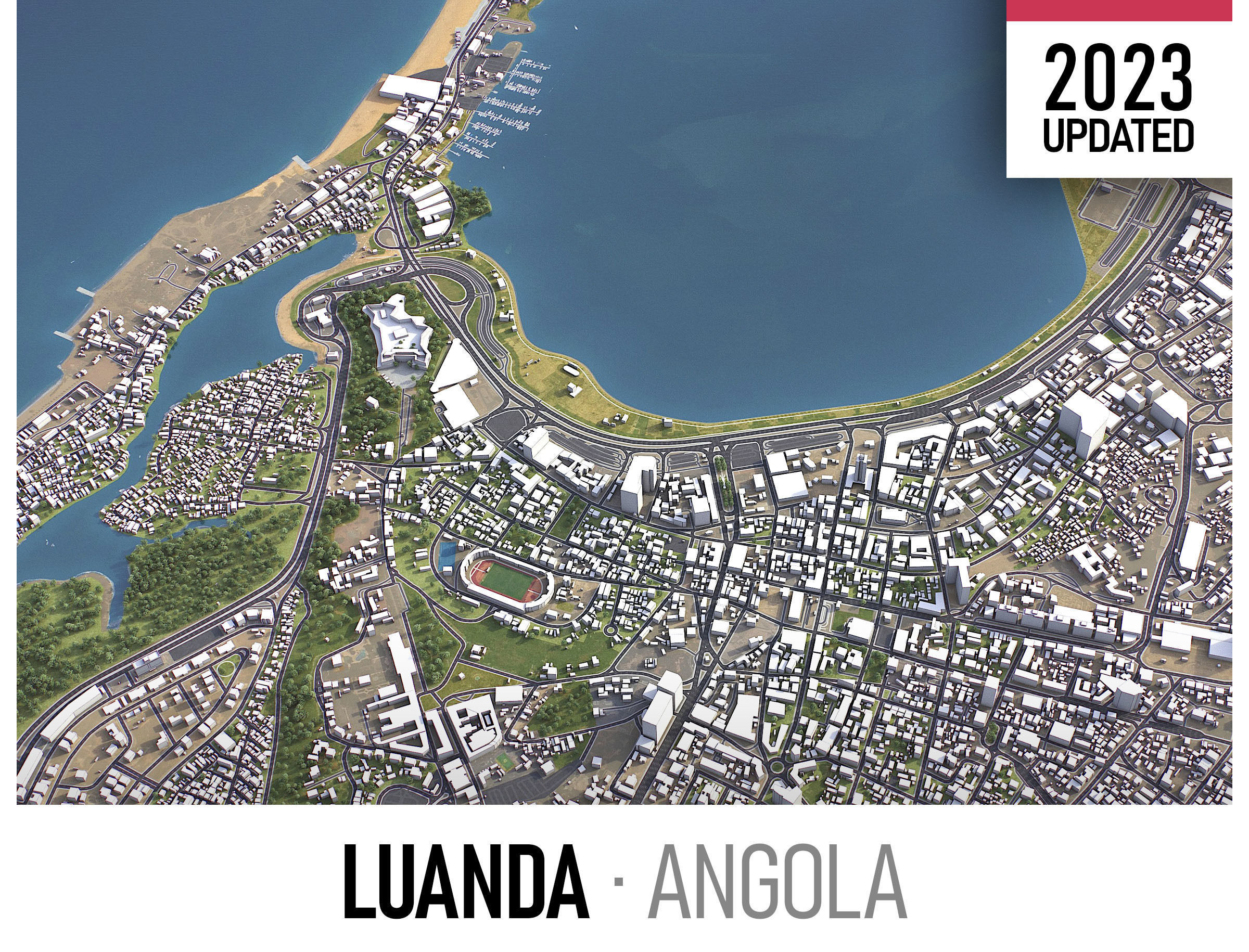3D model Luanda - 3D City VR / AR / low-poly | CGTrader