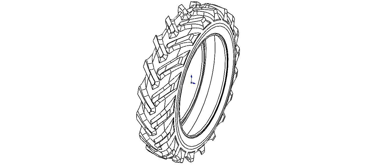 Field Road Rear Tractor Tires 3D model rigged | CGTrader