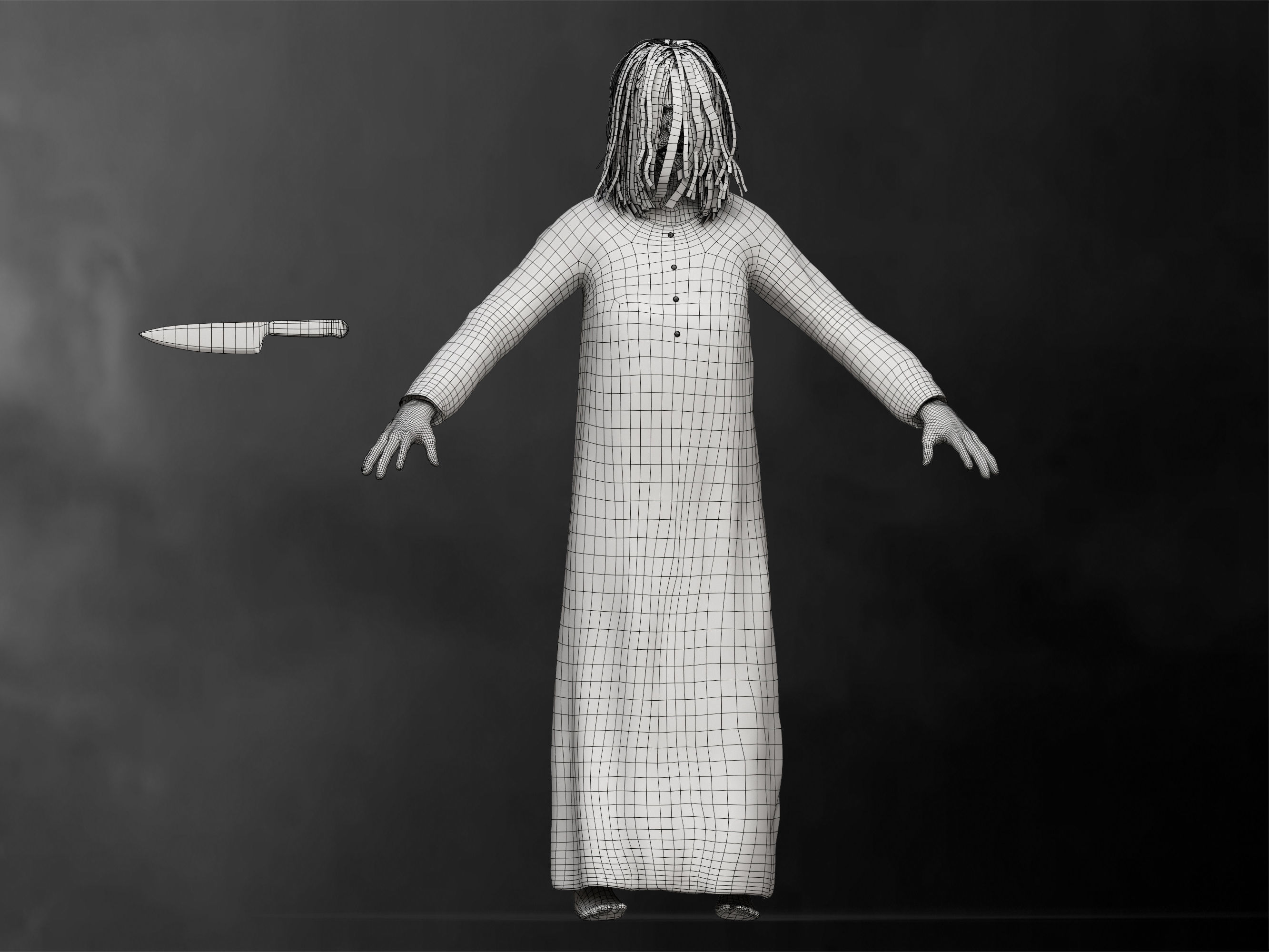 3D model Horror Granny VR / AR / low-poly | CGTrader