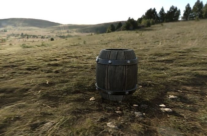 Barrel free VR / AR / low-poly 3D model animated | CGTrader