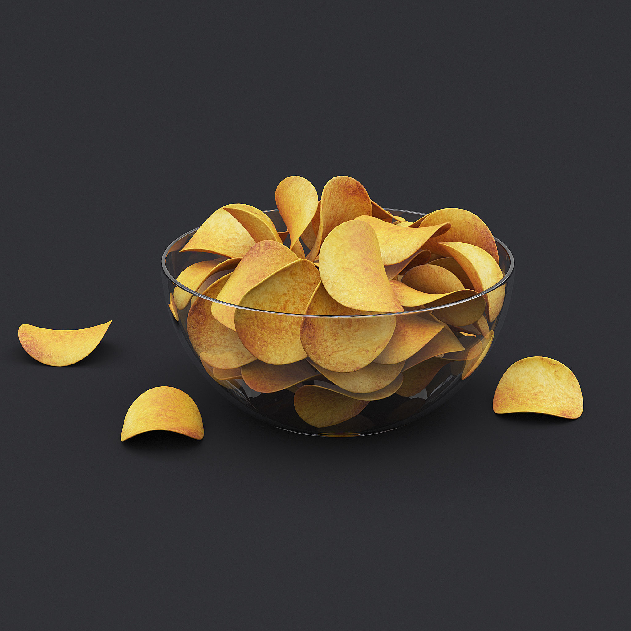 Potato Chips 3D model | CGTrader
