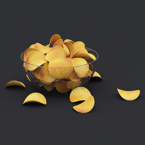 Potato Chips 3D model | CGTrader