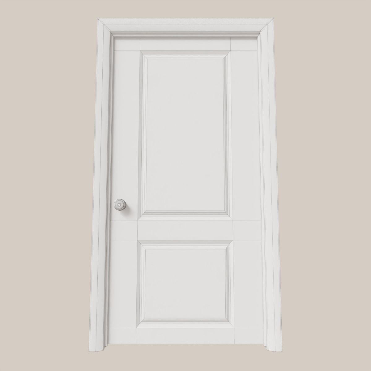 Two Panel Interior Door 3D model | CGTrader