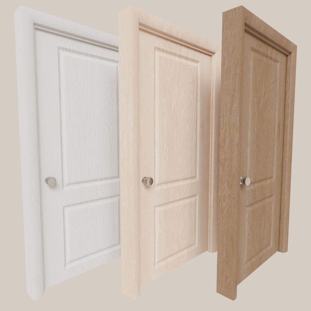 Two Panel Interior Door 3D model | CGTrader