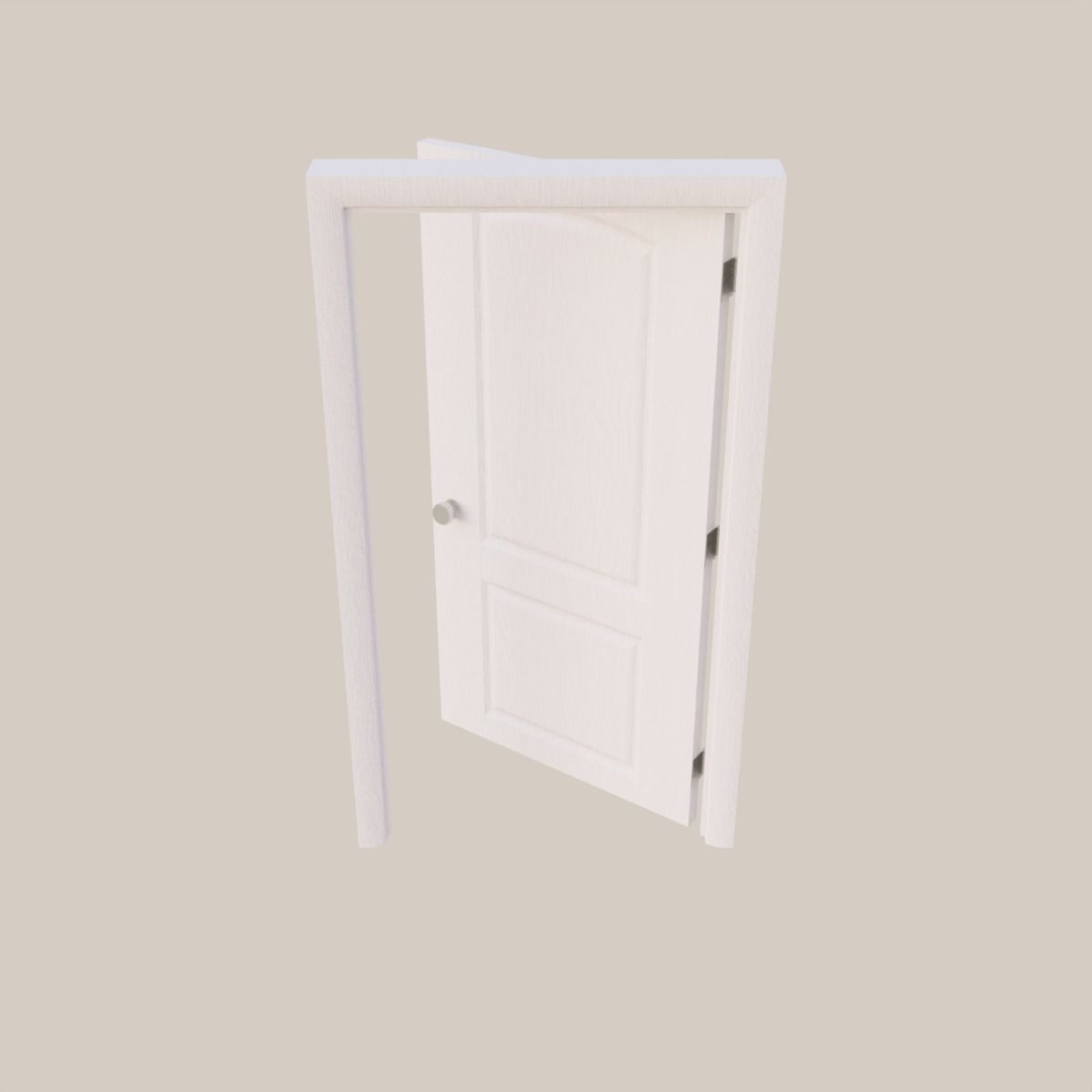 Two Panel Curved Interior Door 3D model | CGTrader