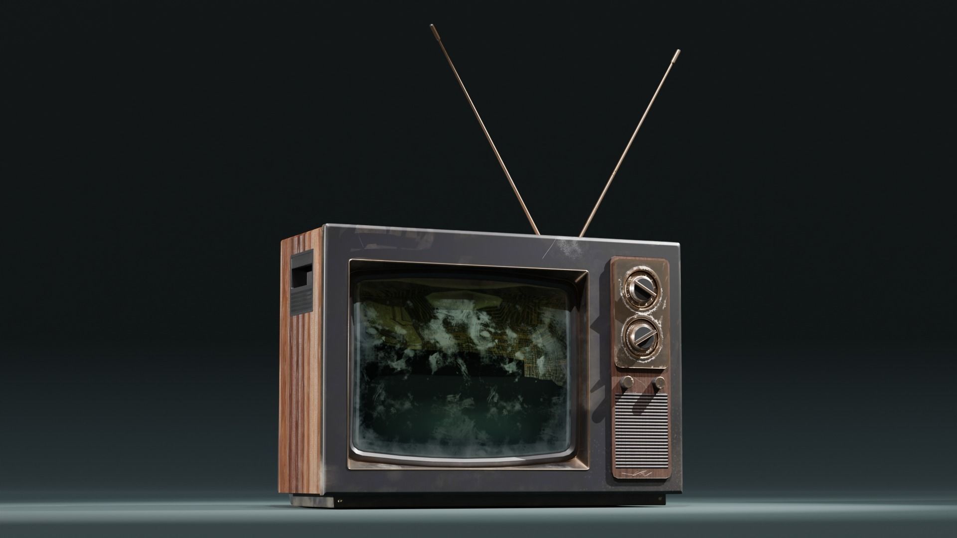 Old TV 3D model | CGTrader