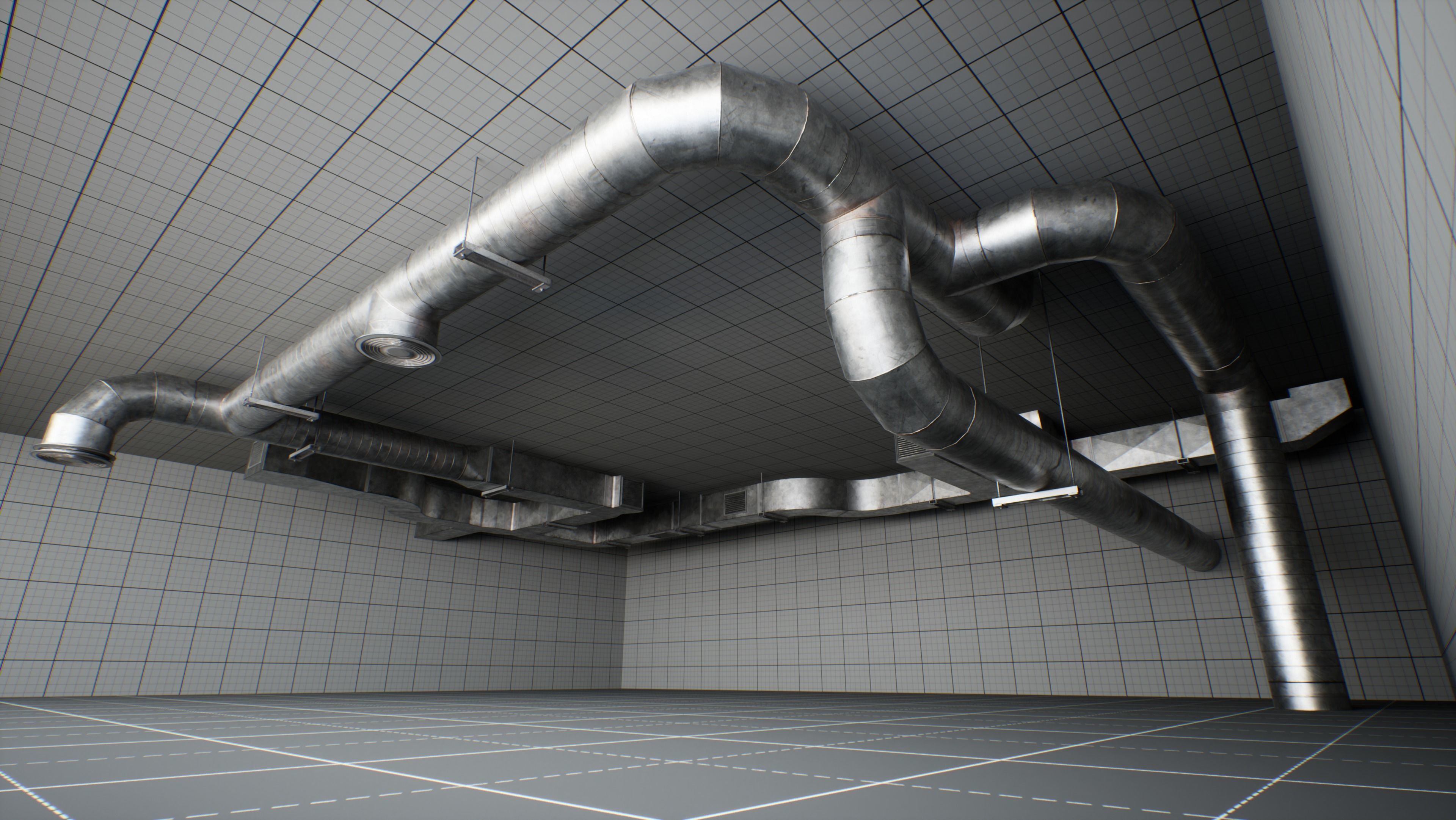 3D model Modular Air Duct System VR / AR / low-poly | CGTrader