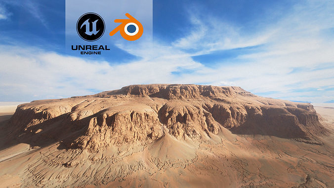 Desert Plateau Large Version 2 3D model | CGTrader