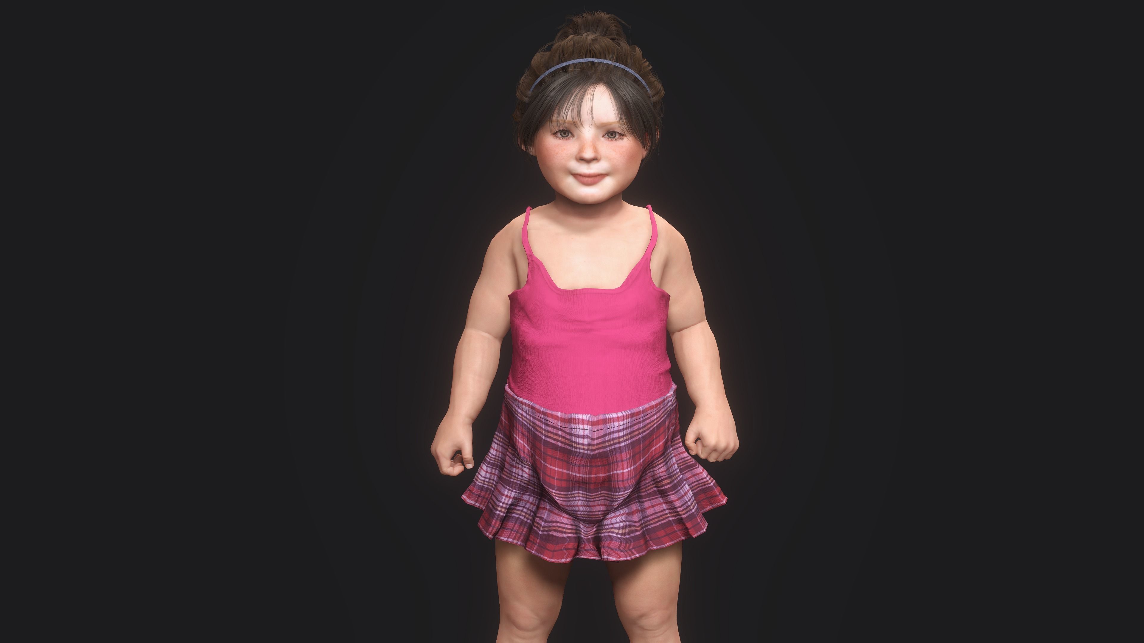 3D model AAA 3D REALISTIC CHARACTER-EUROPEAN TODDLER or LITTLE GIRL 01 ...