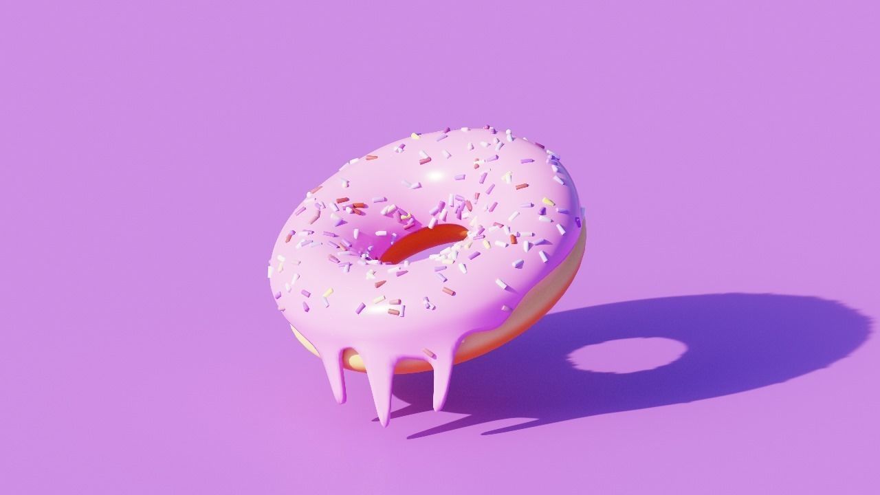 3D model 3d donut low poly VR / AR / low-poly | CGTrader