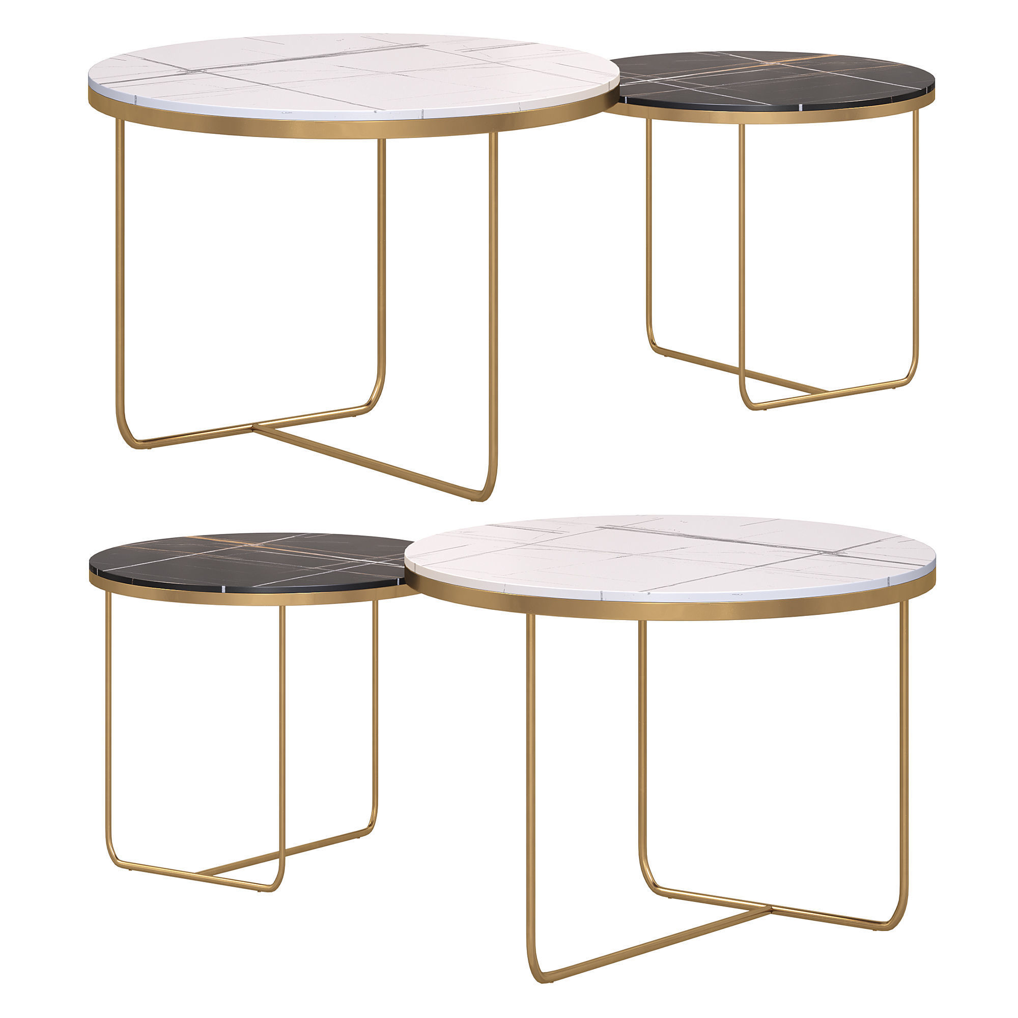 Modern nesting coffee table by Homary 3D model | CGTrader