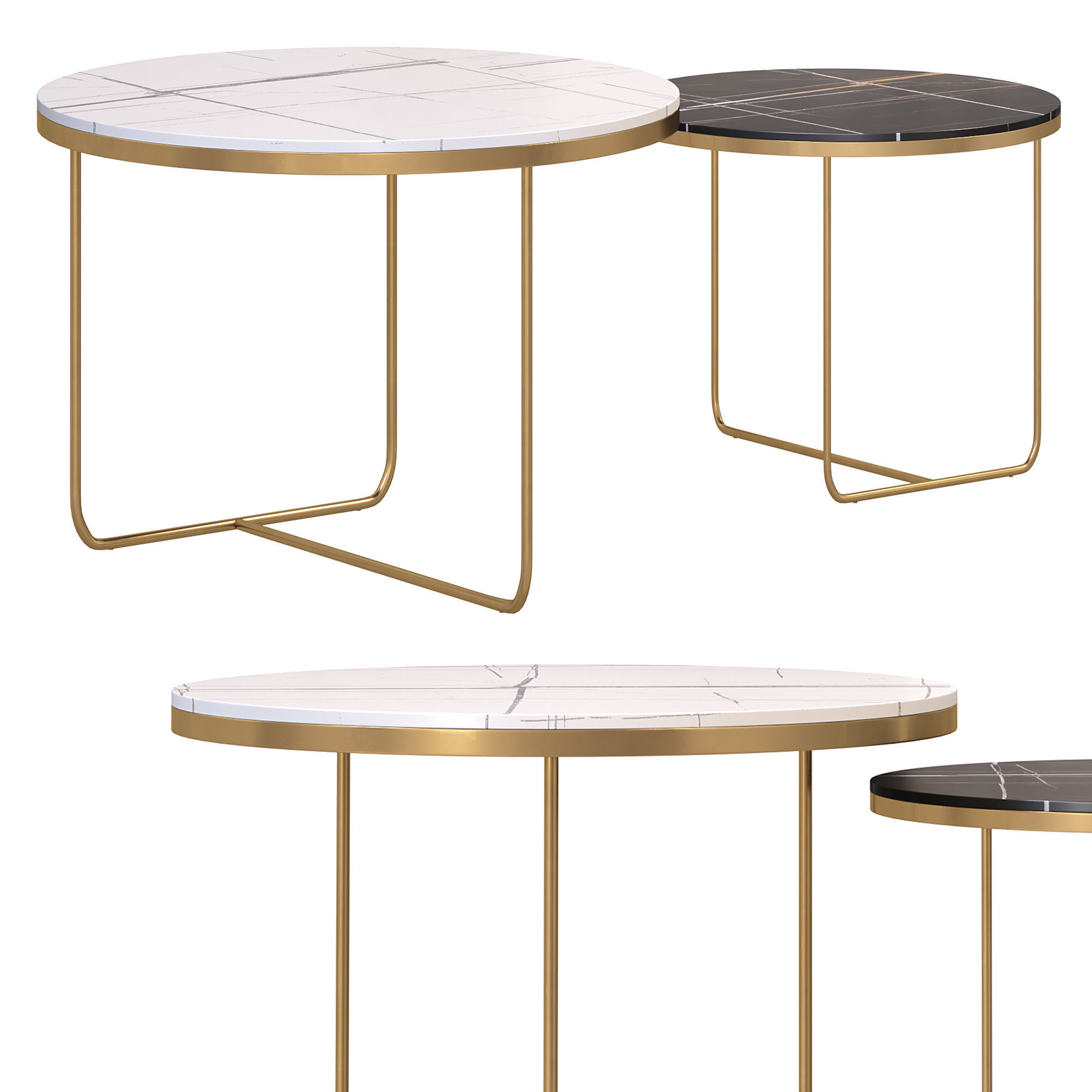 Modern nesting coffee table by Homary 3D model | CGTrader