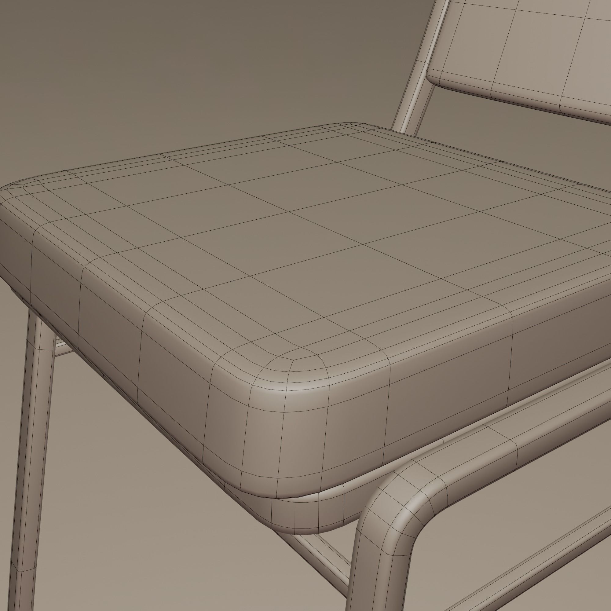 3D model Stackable Banquet Chair Leather and Fabric Seat VR / AR / low ...