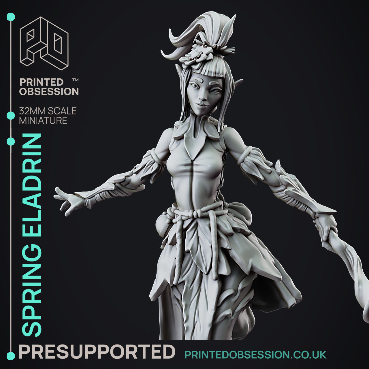 Eladrin Spring - 3D Printable TTRPG - PRESUPPORTED - 32mm 3D model 3D ...