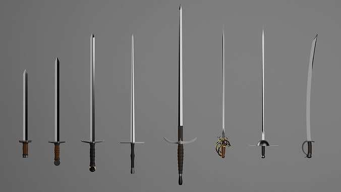 European Swords 01 3D model | CGTrader