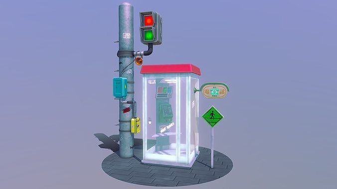 3D model Japanese Payphone VR / AR / low-poly | CGTrader