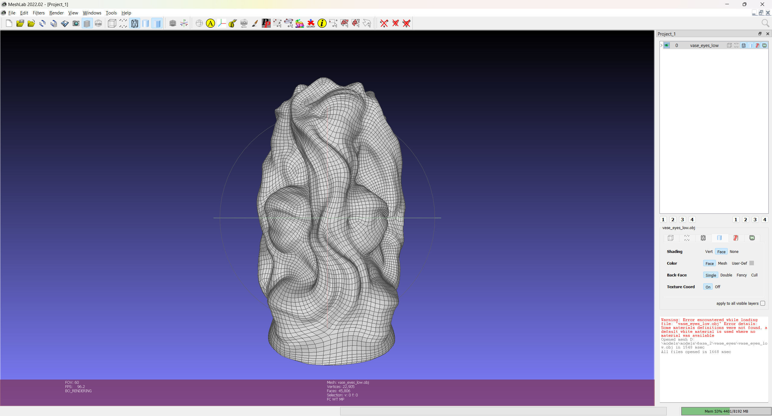 3D model Creepy vase with eyes low-poly and high-poly VR / AR / low ...