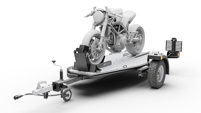 Motorcycle trailer 3D model | CGTrader