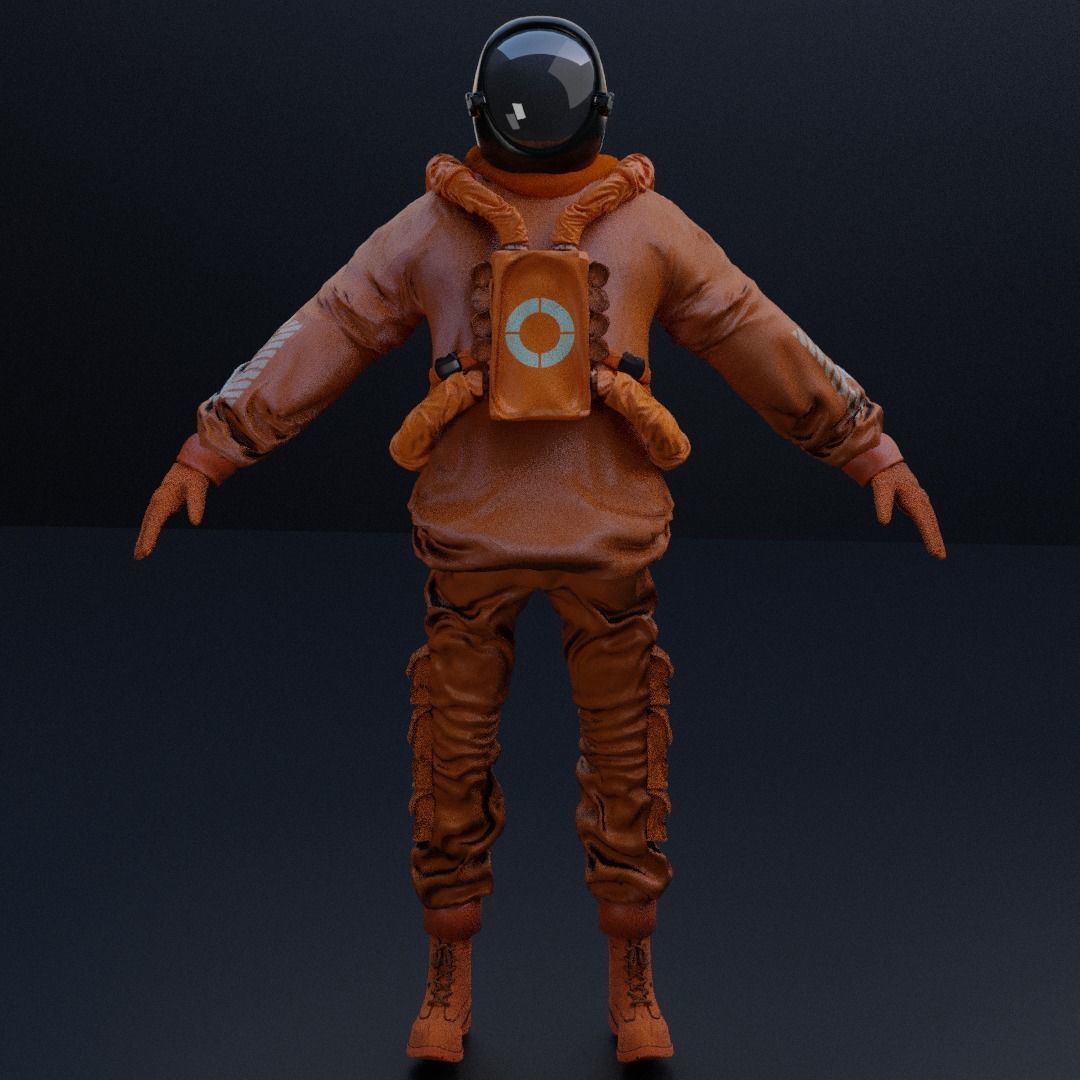 3D model Space suit - Scifi Astro Cyber VR / AR / low-poly | CGTrader