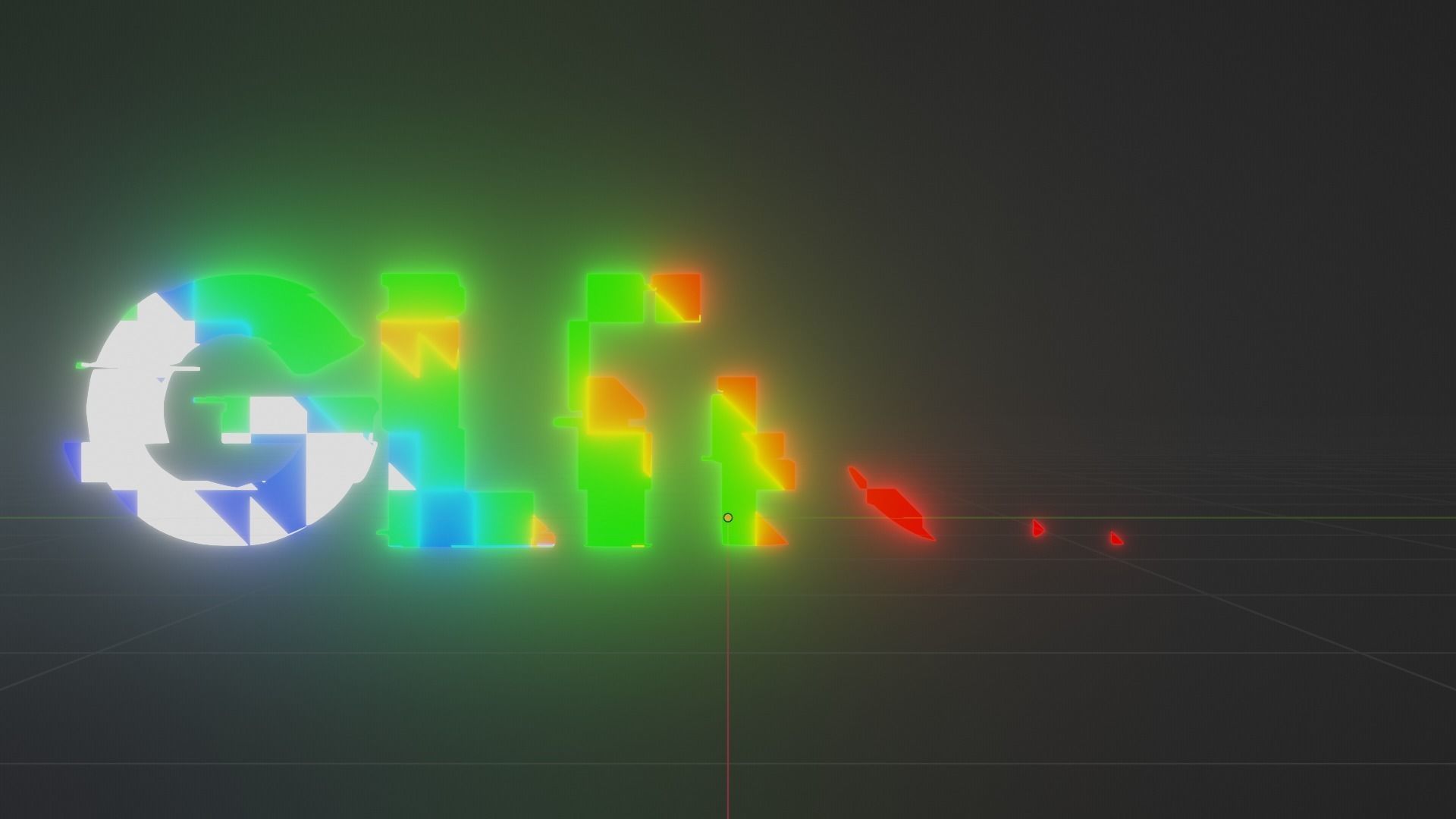 3D model Pixel Glitch Effect Animation - made in Blender VR / AR / low ...