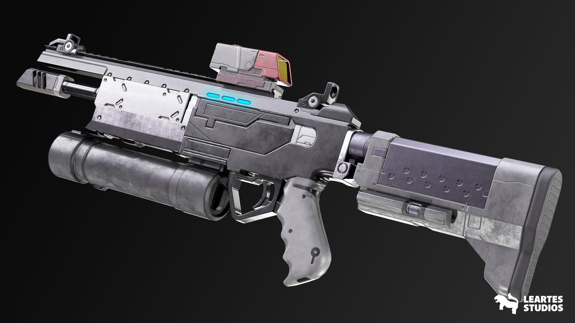 3D model Cyberpunk Weapons VR / AR / low-poly | CGTrader