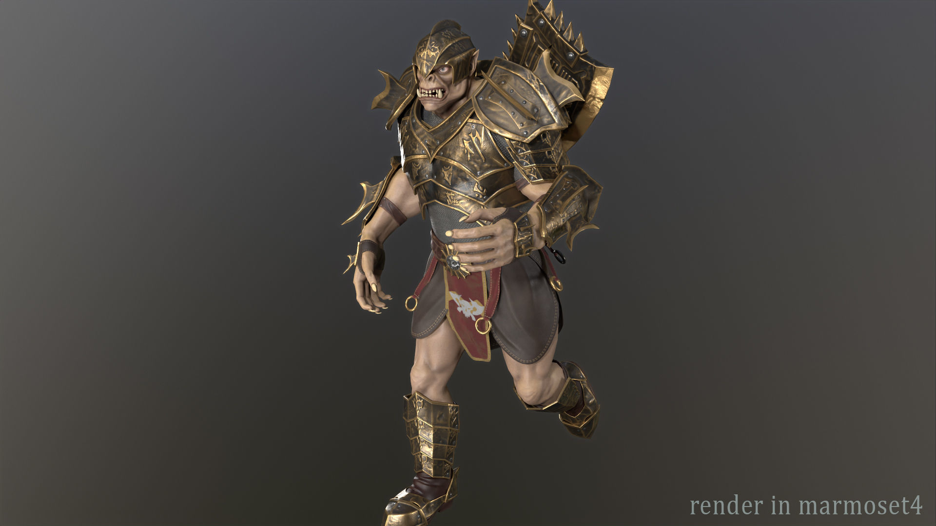 3D model Orc heavy warrior VR / AR / low-poly | CGTrader