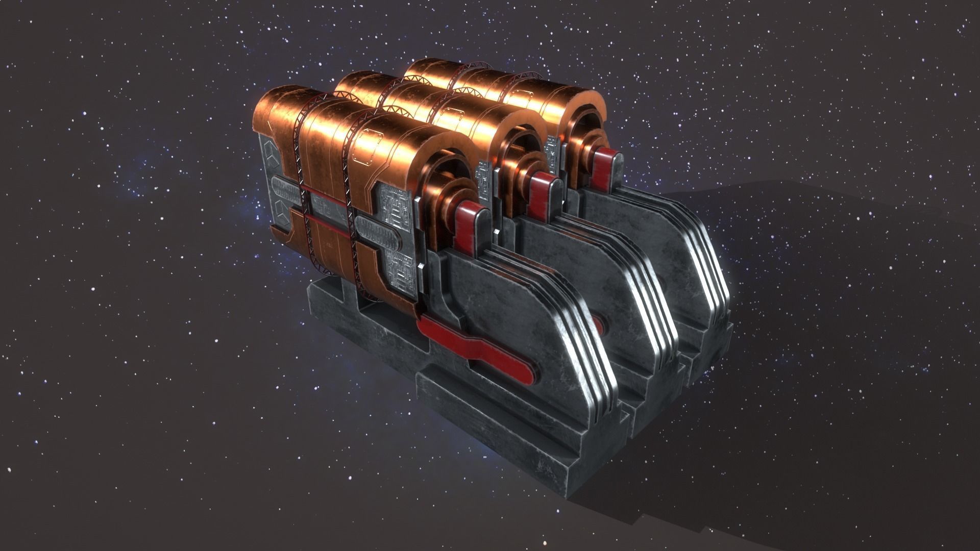 3D model SCI-FI Containner prop space ship VR / AR / low-poly | CGTrader