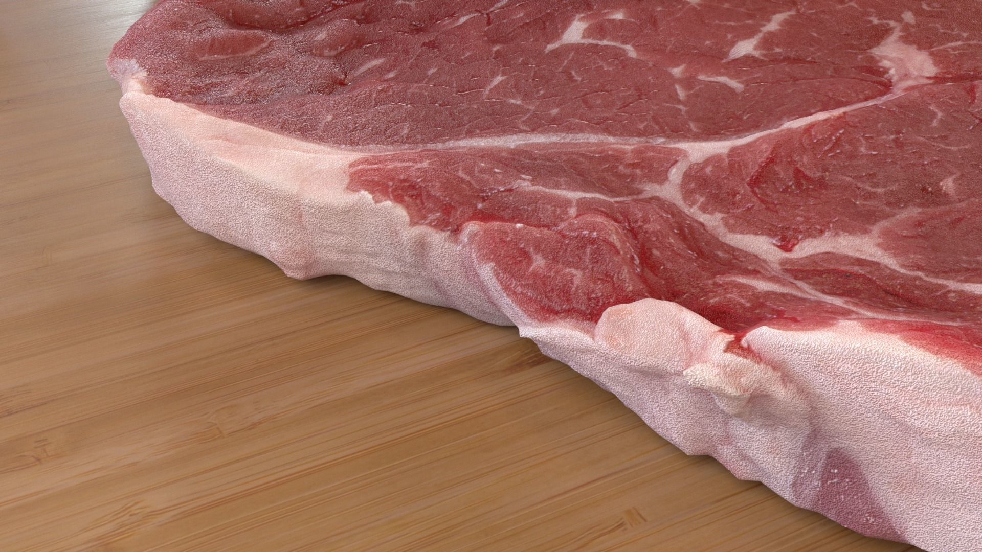 Beef Pork Food Garlic Cutting Board Scan Model 3D model | CGTrader