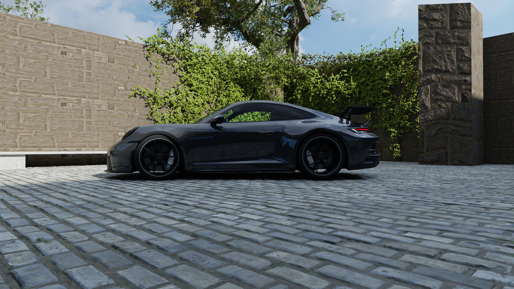 Automotive Render Scene 3D Blender File Textured 3D model | CGTrader