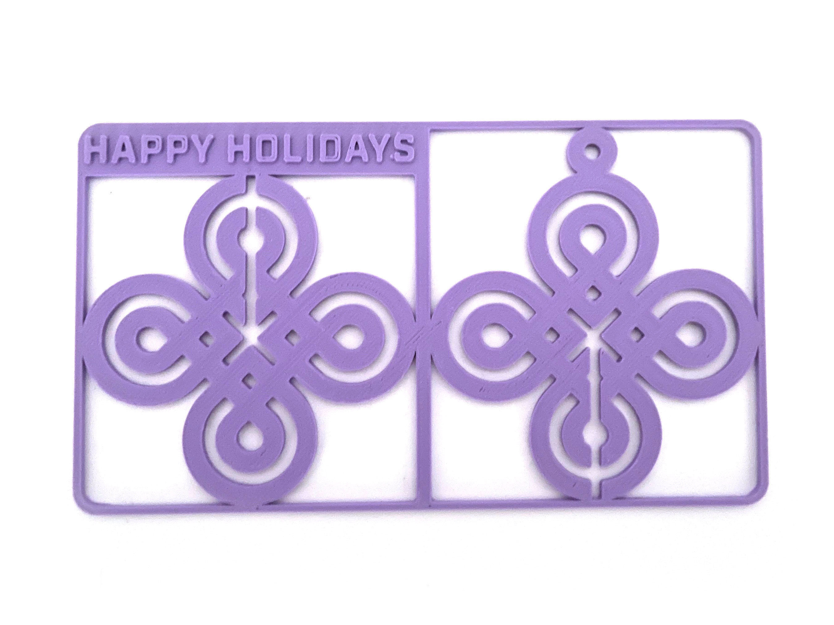 Holiday 3D Printable Geometric Stocking Sprue STL File Ornament 3D ...