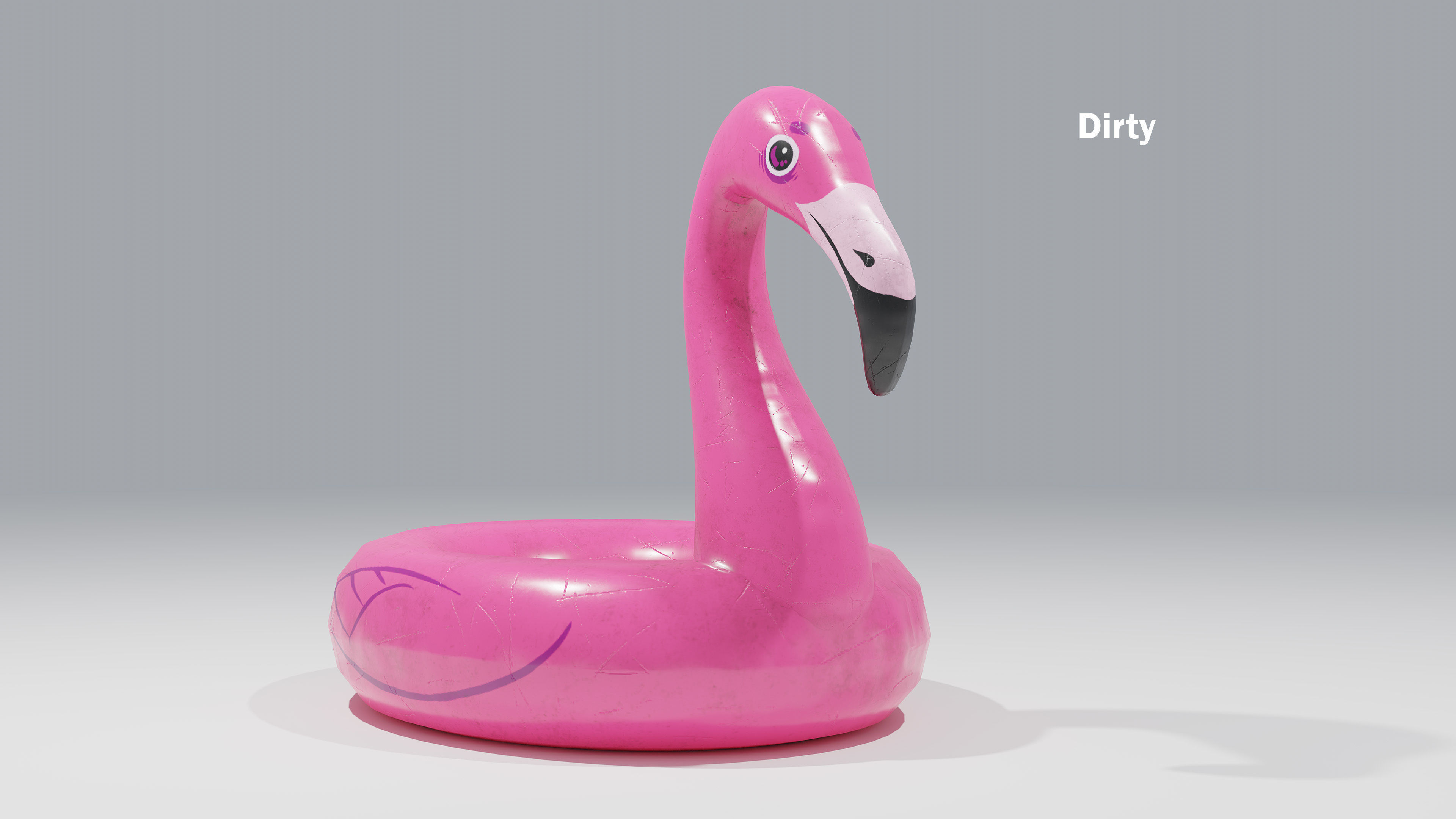 3D model PBR Flamingo Inflatable Pool Float 5 Styles VR / AR / low-poly ...