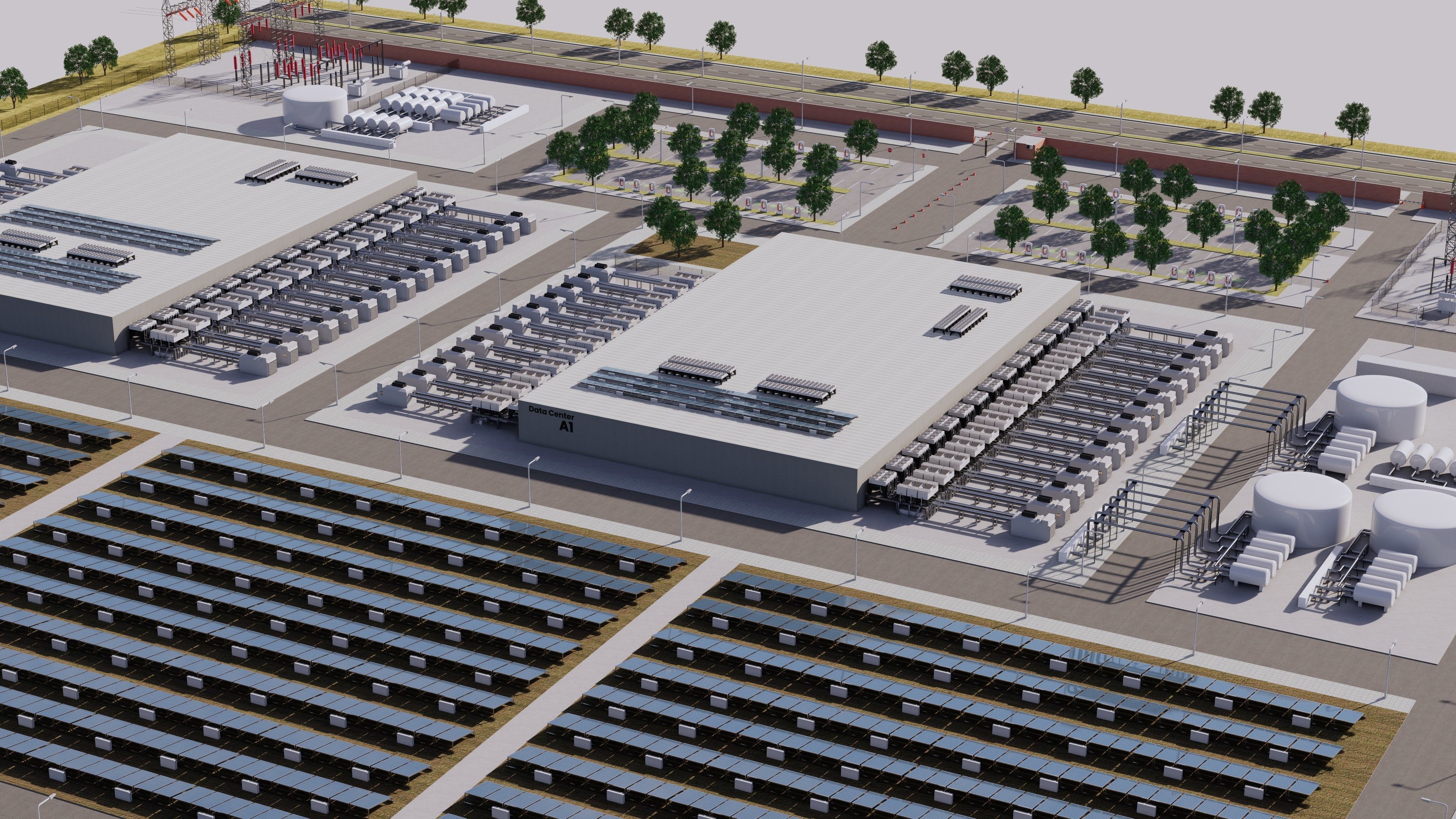 Apple Data Center Building with Interior 3D model | CGTrader