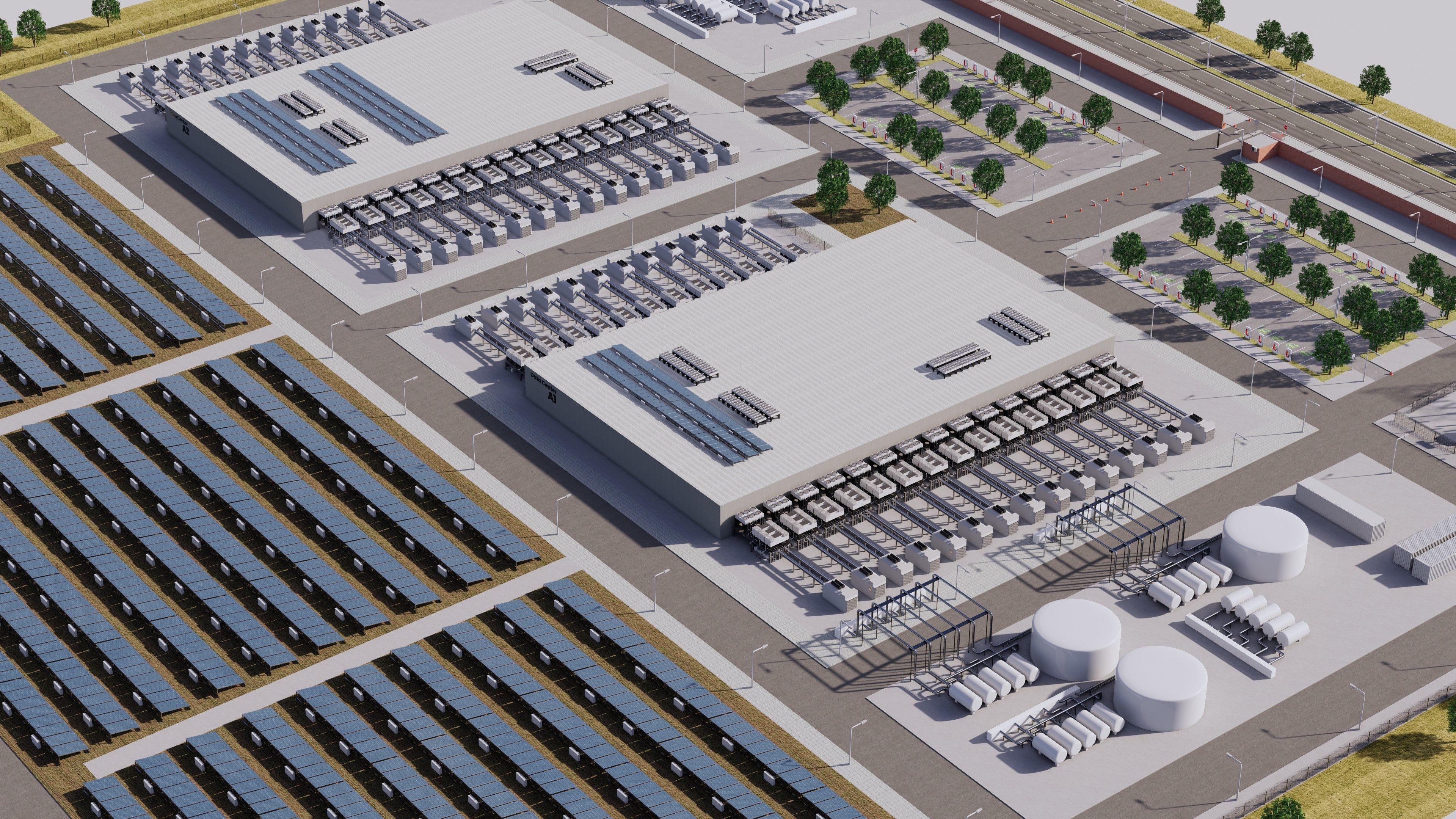 Apple Data Center Building with Interior 3D model | CGTrader