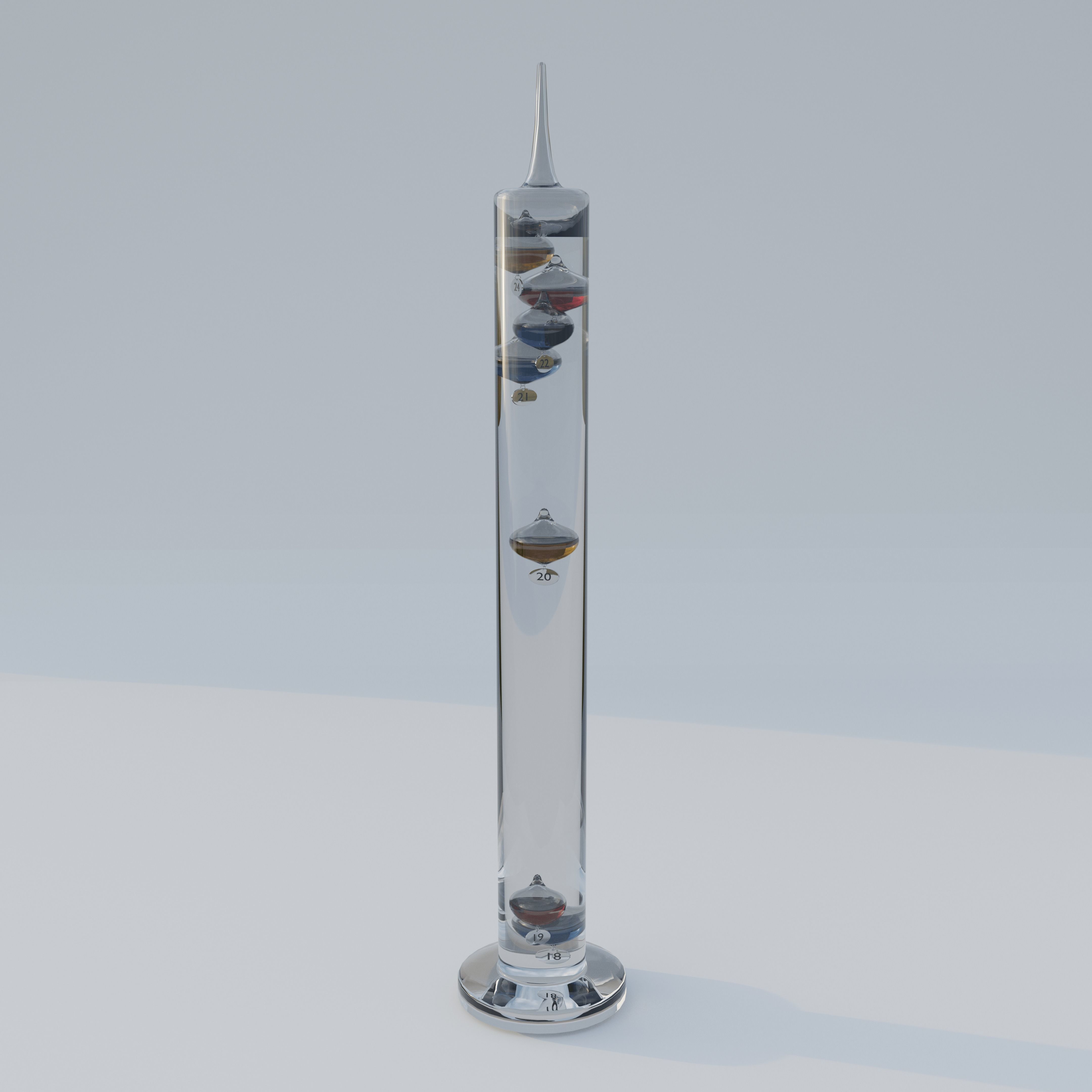Galilean Thermometer 3D model | CGTrader