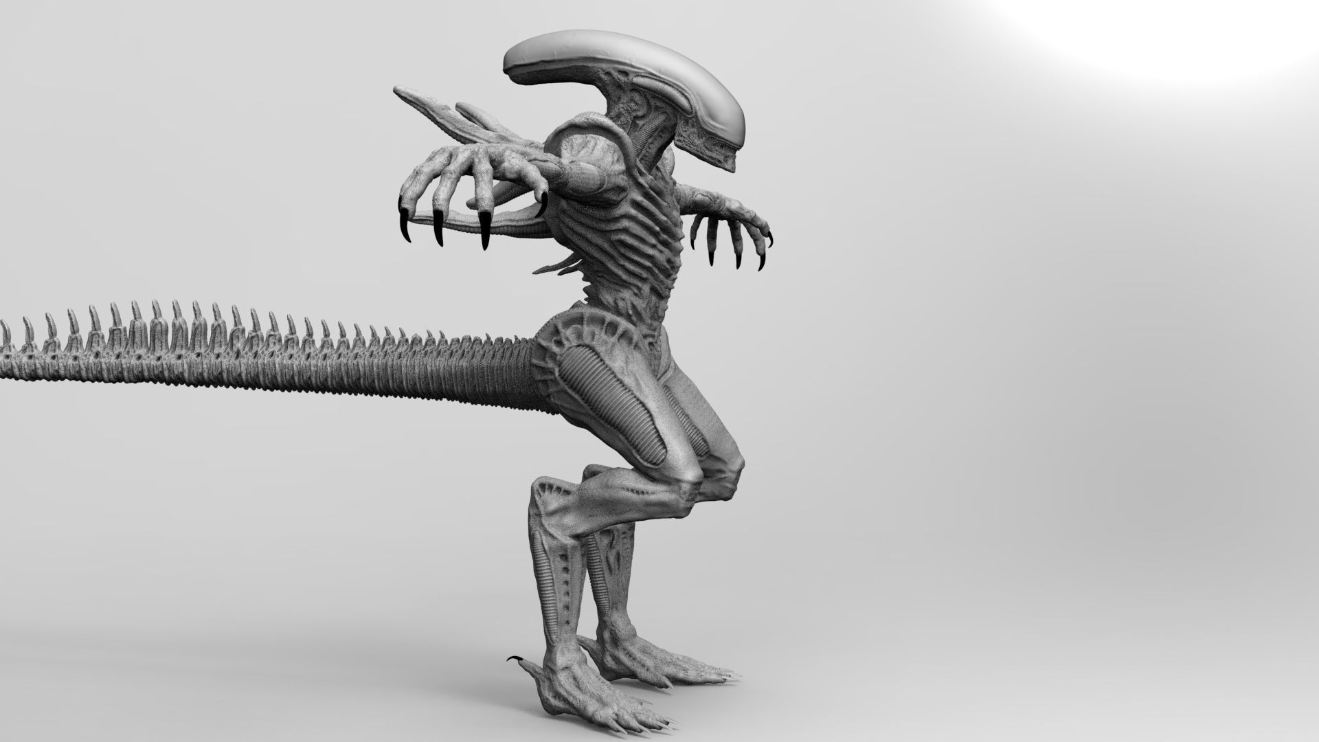 Alien Xenomorph Hunter 3D Production Model Rigged 3D model rigged ...
